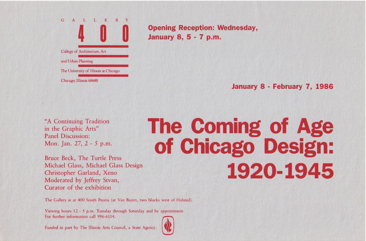 The Coming of Age of Chicago Design: 1920-1945 - Gallery 400